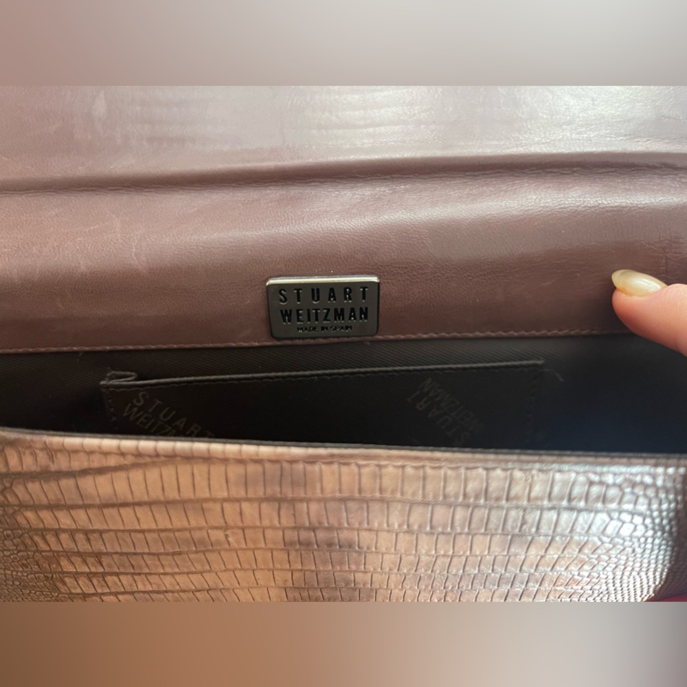 2000s Vintage Stuart Weitzman Snake Skin Hangbag - Gem